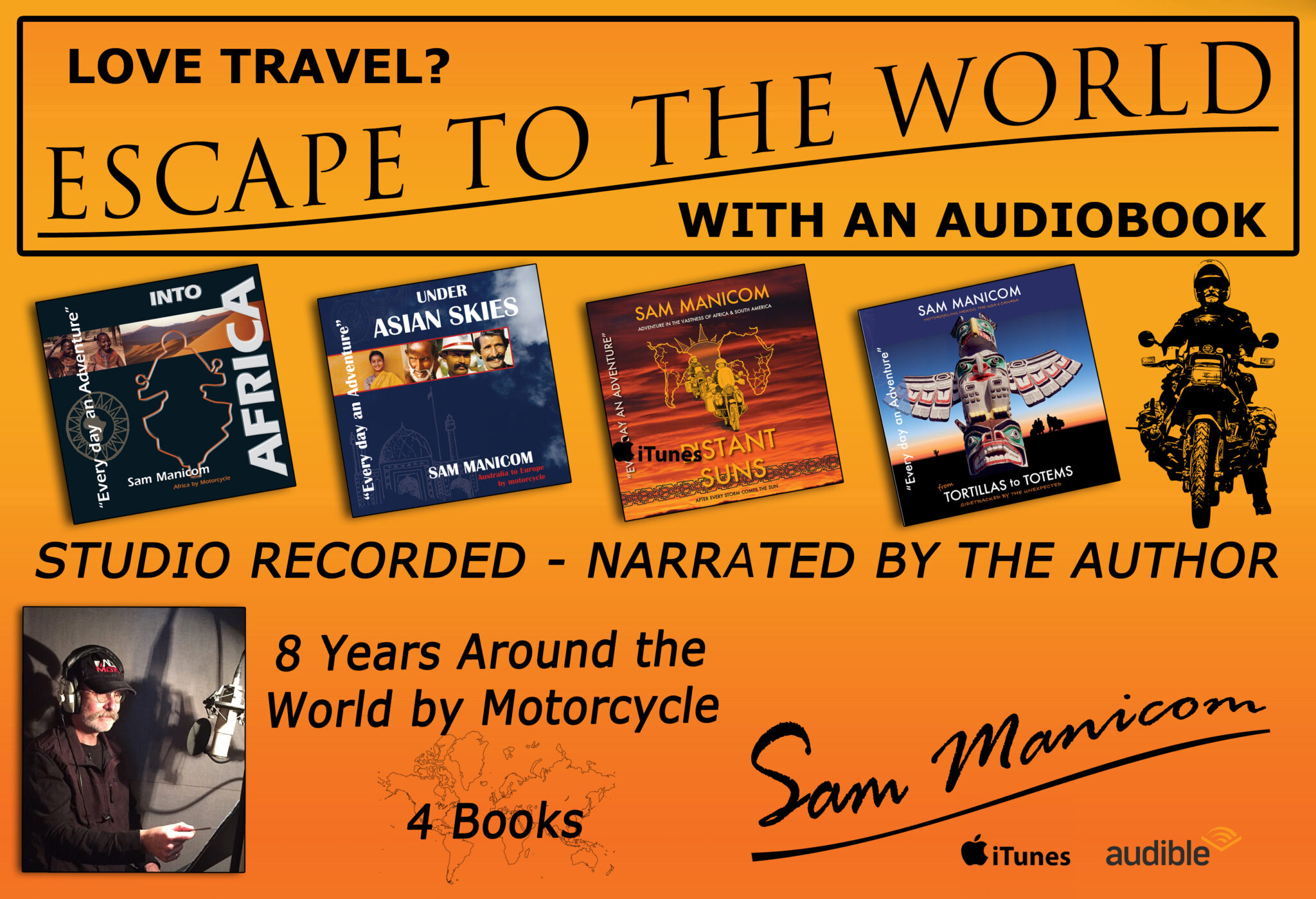 Sam Manicom : Adventure Motorcycle Travel Books