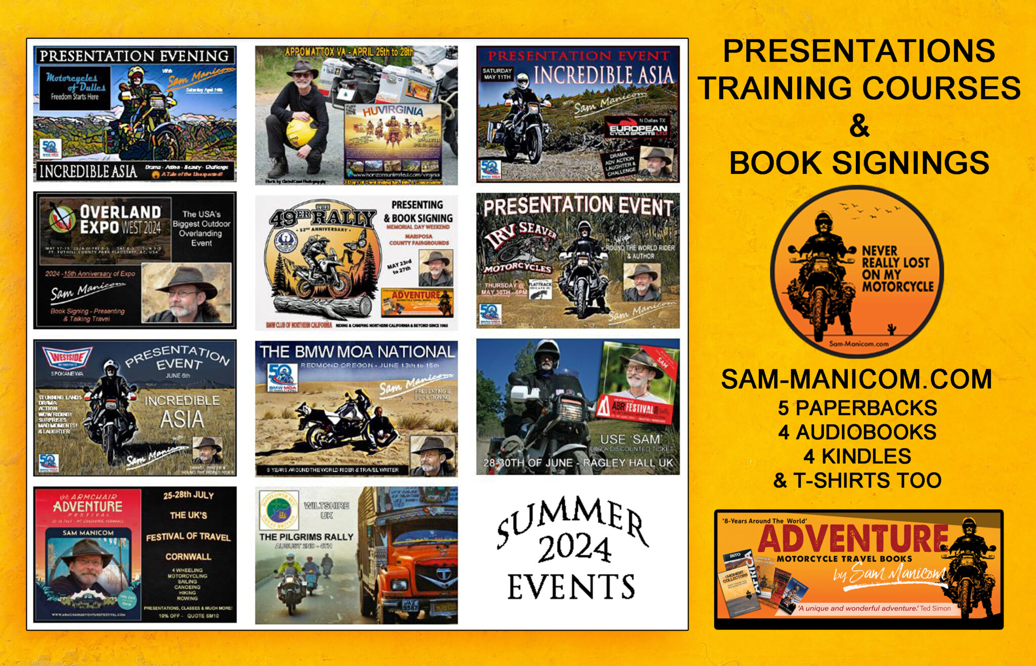 Sam Manicom : Adventure Motorcycle Travel Books